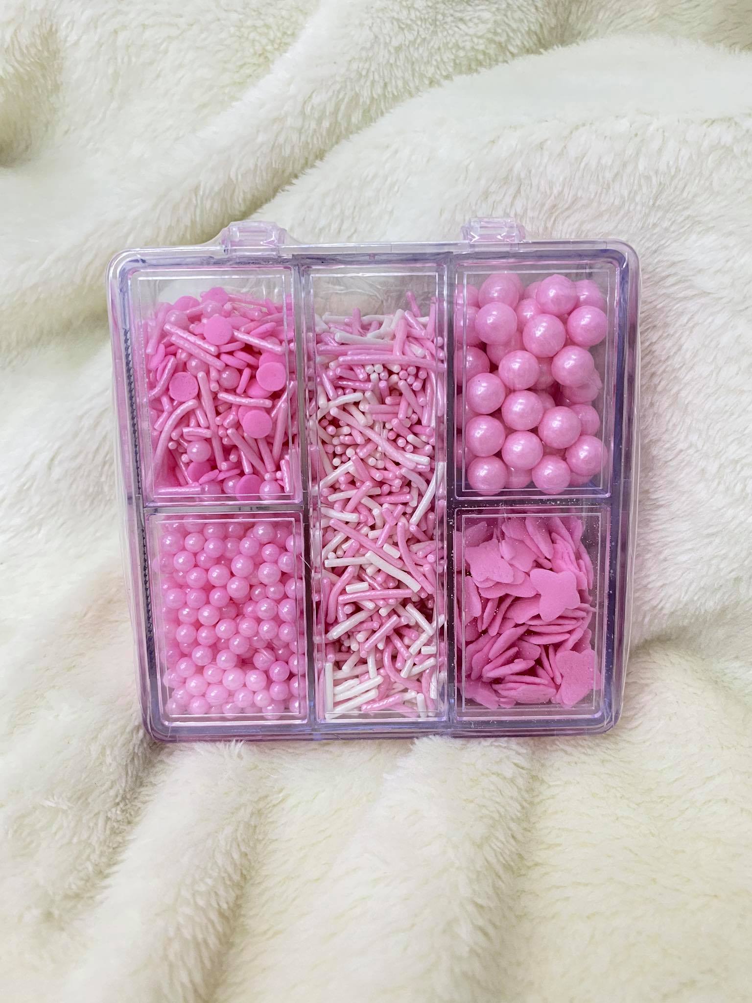 EDIBLE SPRINKLES SET CAKE SPRINKLES EDIBLE SPRINKLES WITH ACRYLIC BOX ...