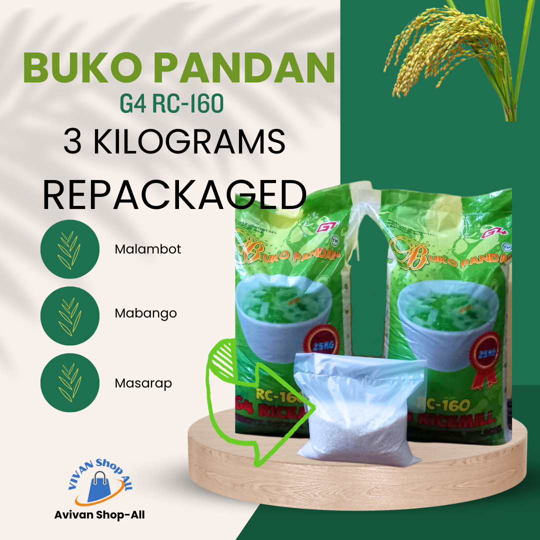 Buko Pandan Rice G4 3 kg (Repackaged) | Lazada PH