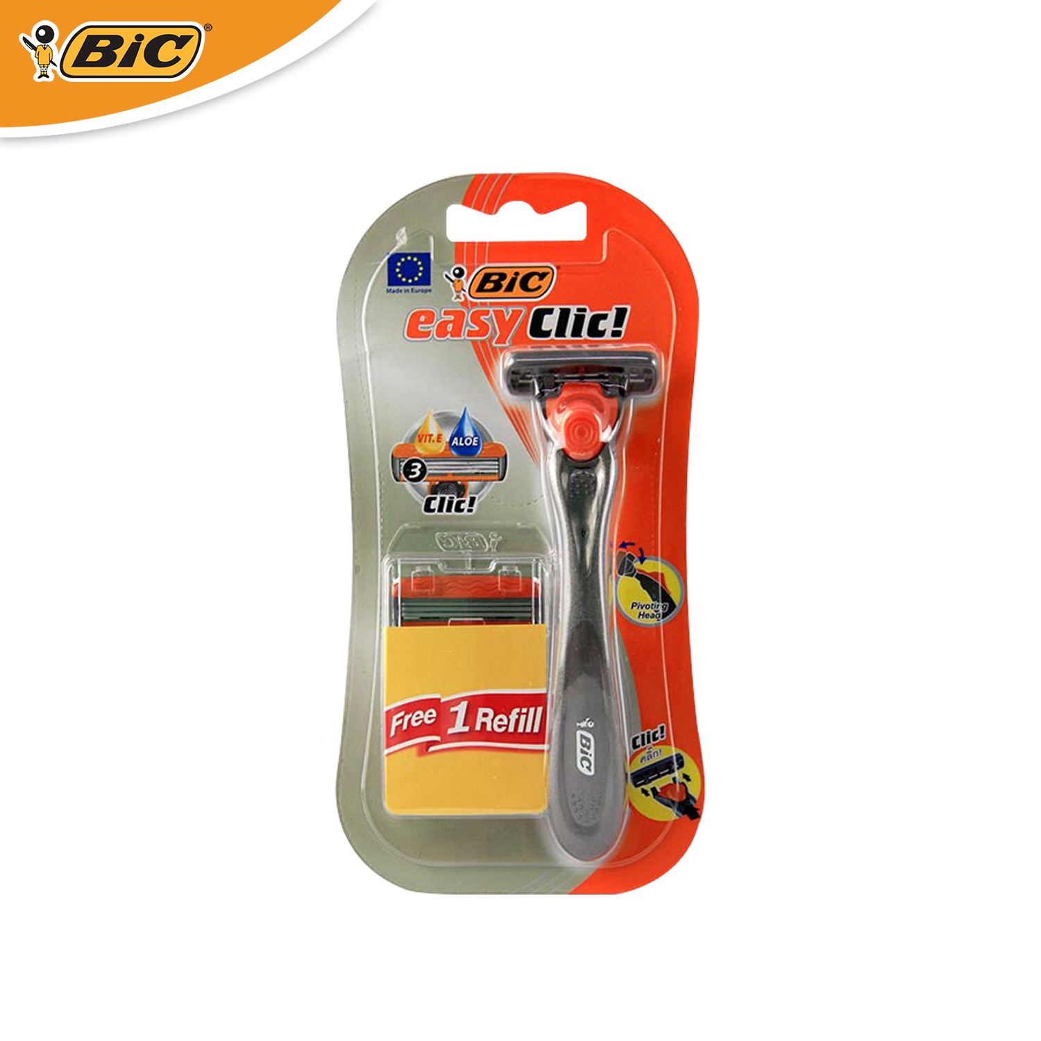 BIC Easy Click Men's Razor 1 Handle + 2 Refills | Lazada PH
