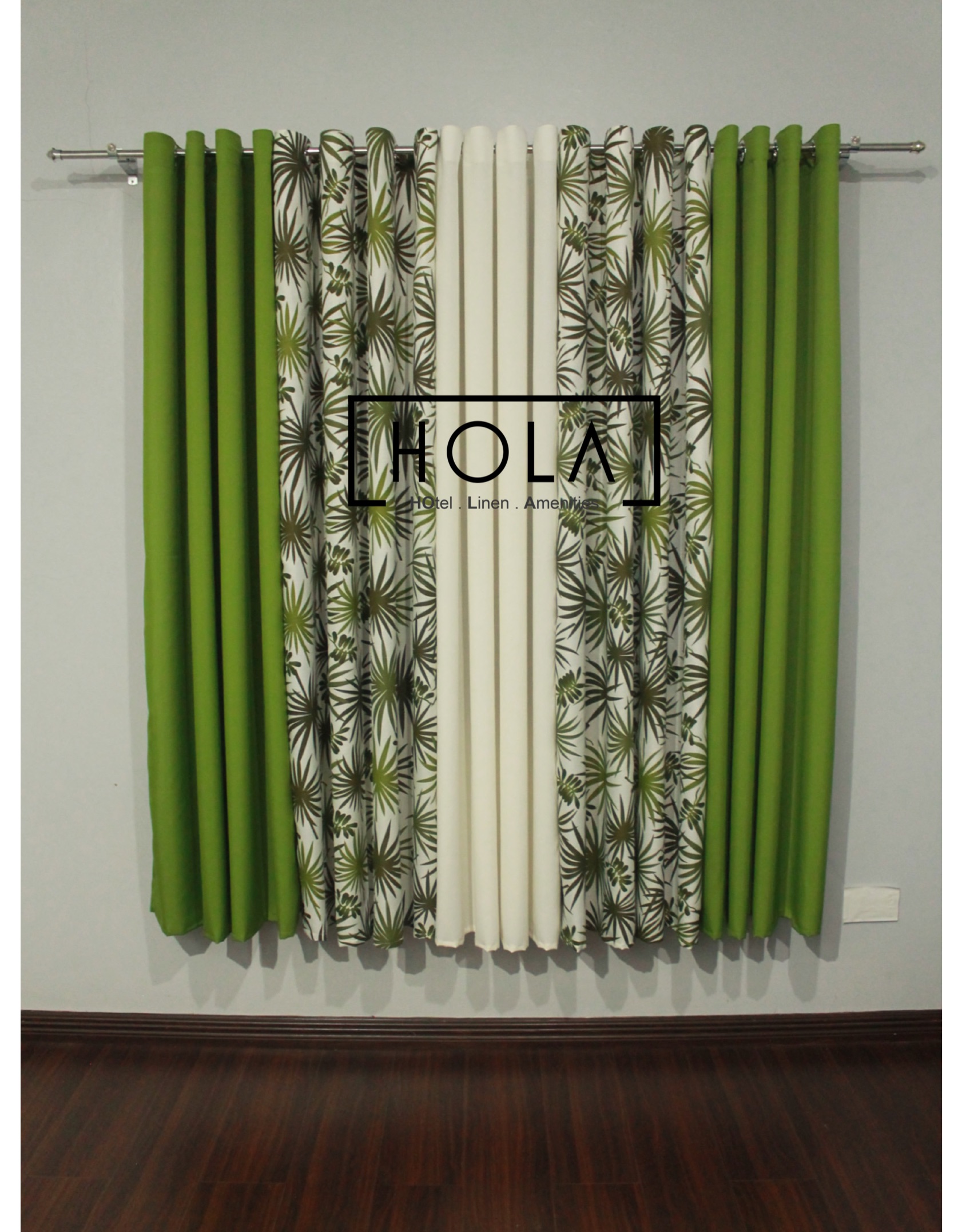 HOLA - Printed Curtains - Forest Green - 5in1 SET | Lazada PH