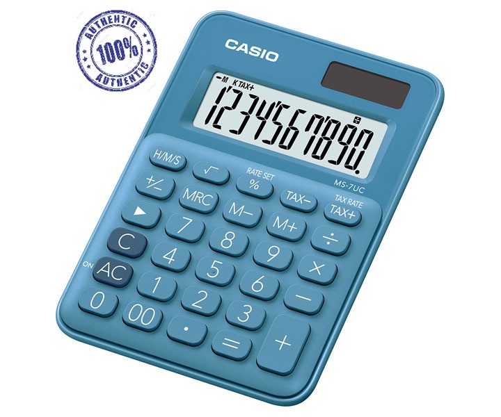 Casio Solar Powered Calculator MS-7UC MS7UC With Free 2pcs Ball Pen ...