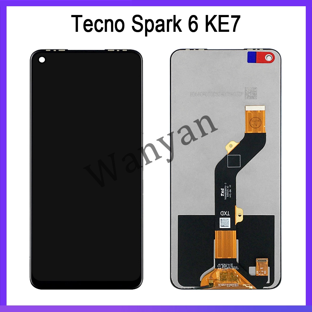 Tecno Spark 6 KE7 / Spark 6 Go KE5 KE5j KE5k / Spark 6 Air KE6 KE6j LCD ...