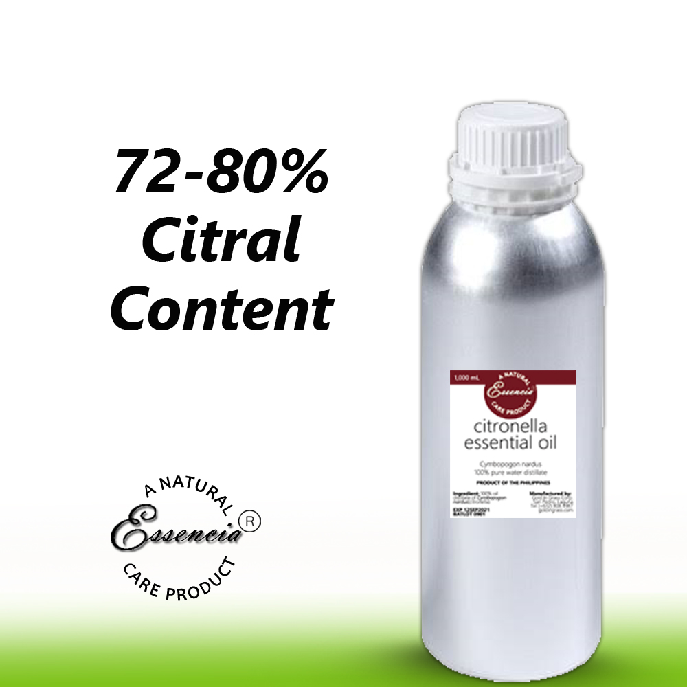 ESSENCIA, CITRONELLA Essential Oil in 1 Liter Aluminum Bottle ...