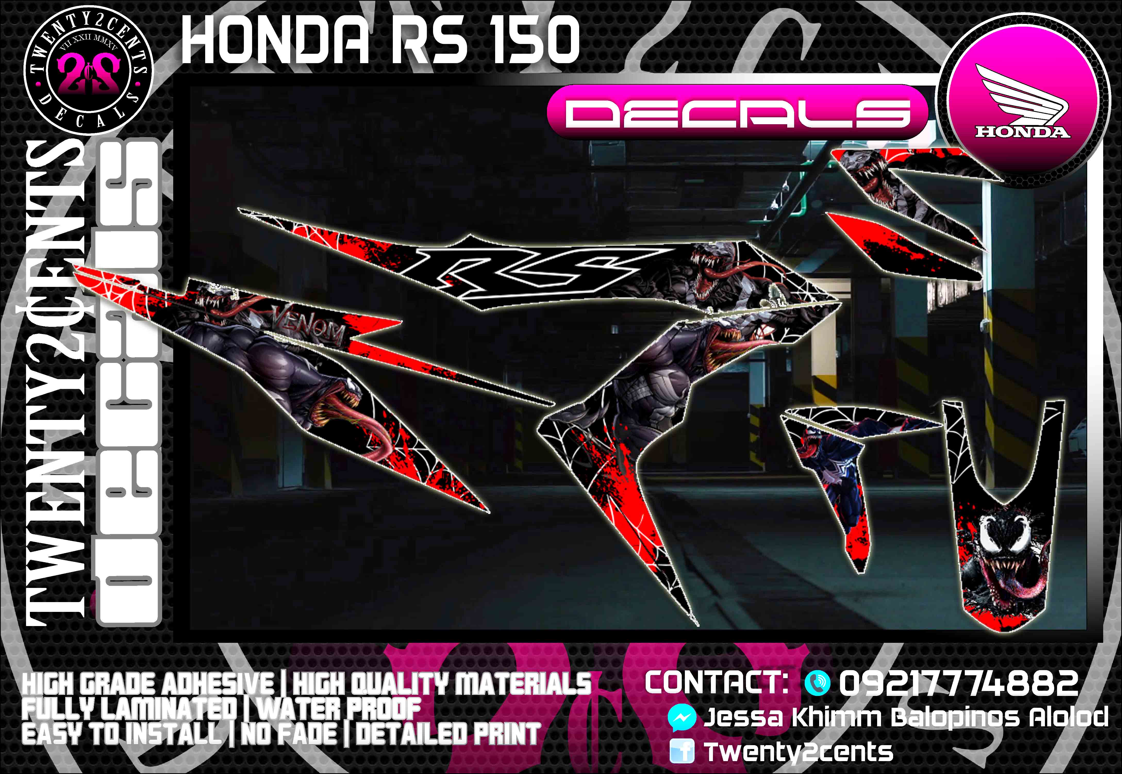 rs 150 decals venom | Lazada PH