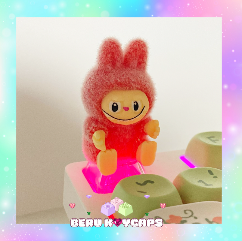 Labubu keycaps artisan labubu figurine keycaps for mechanical keyboard ...