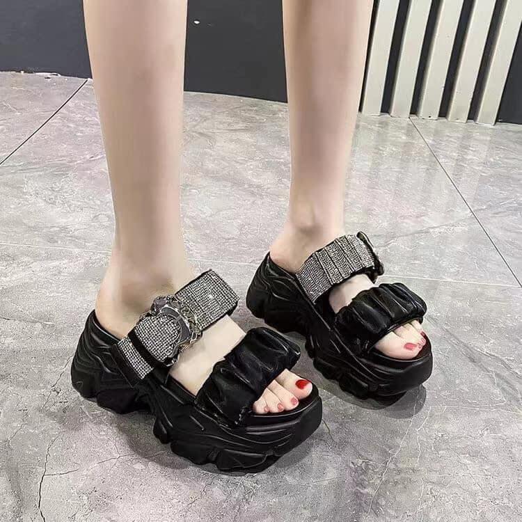 7025 Chunky Wedge Buckle Strap Sandals | Lazada PH