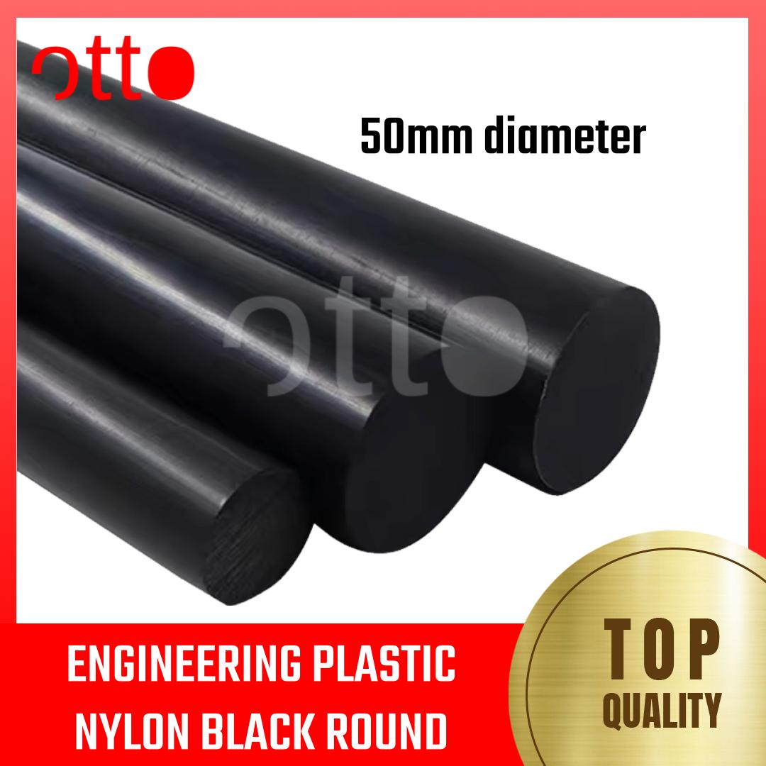 Engineering Plastic Nylon Black - 50mm diameter x 1 meter length ...