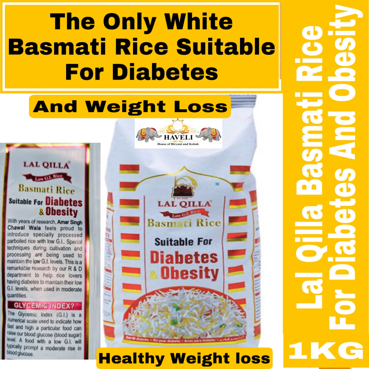 Lal Qilla Basmati Rice Suitable For Diabetes And Obesity 1kG | Lazada PH