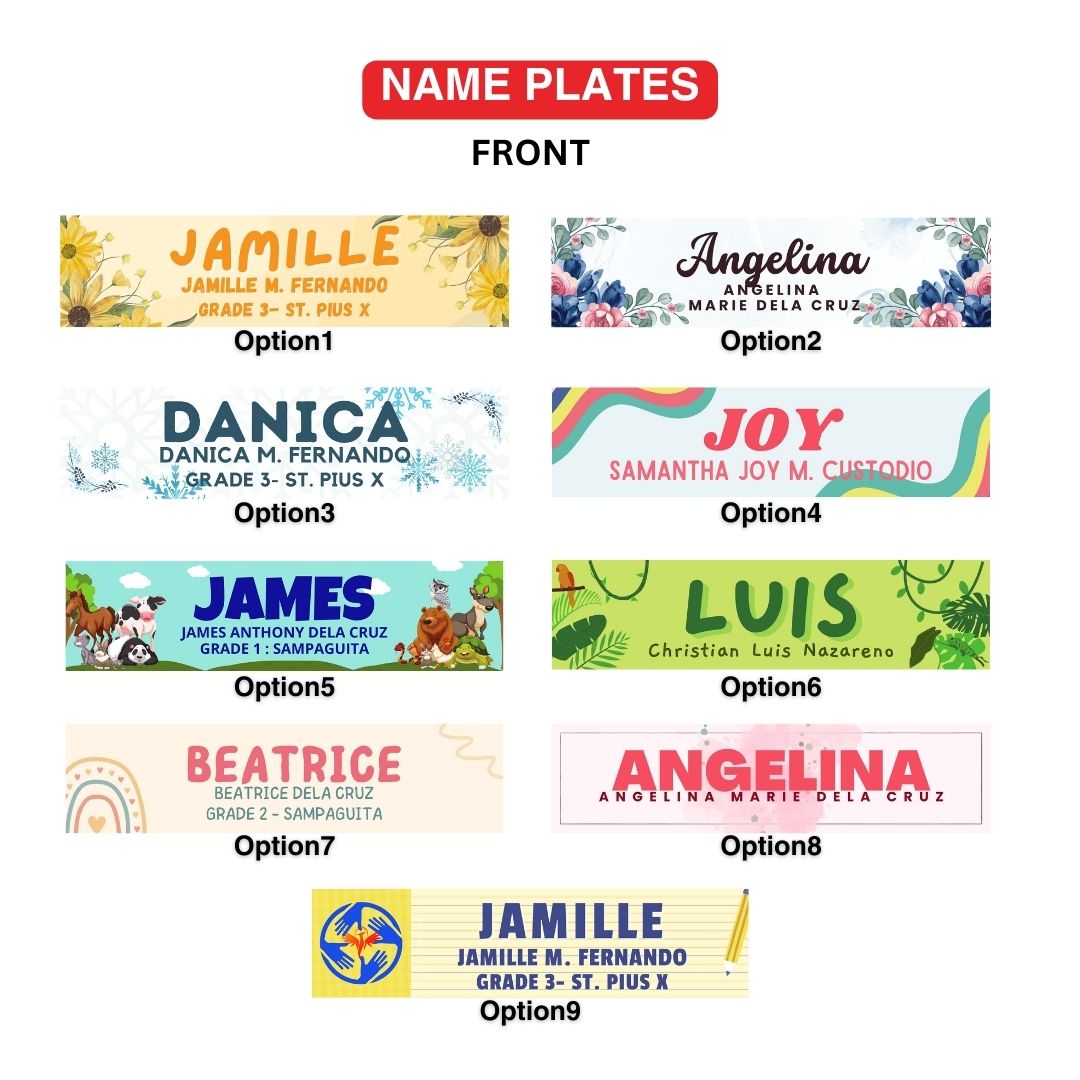Name Plate for School | Sticker on Sintra / School | K TO 12 | Students ...