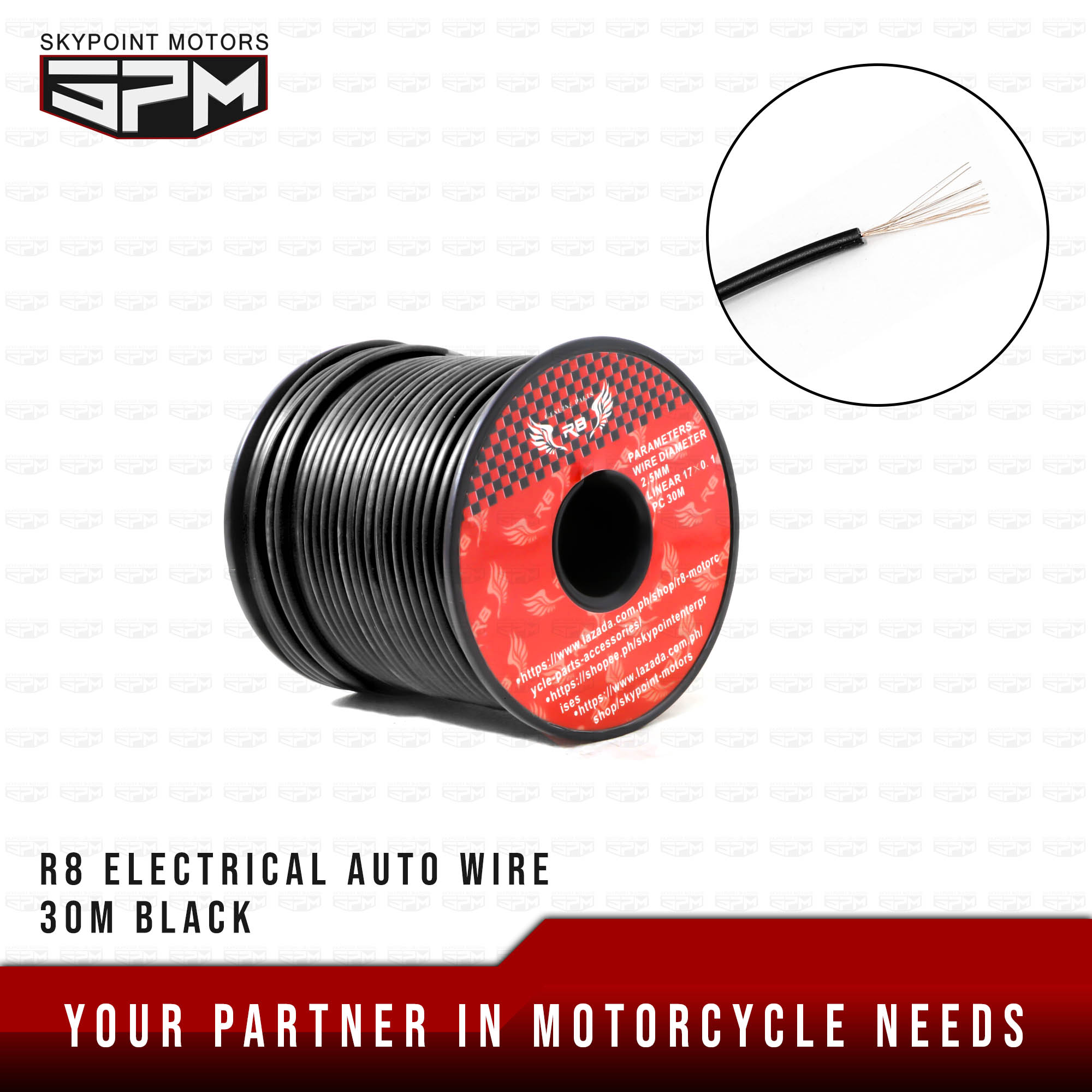 R8 ELECTRCAL AUTO WIRE 30M BLACK (9803-241-Black) | Lazada PH