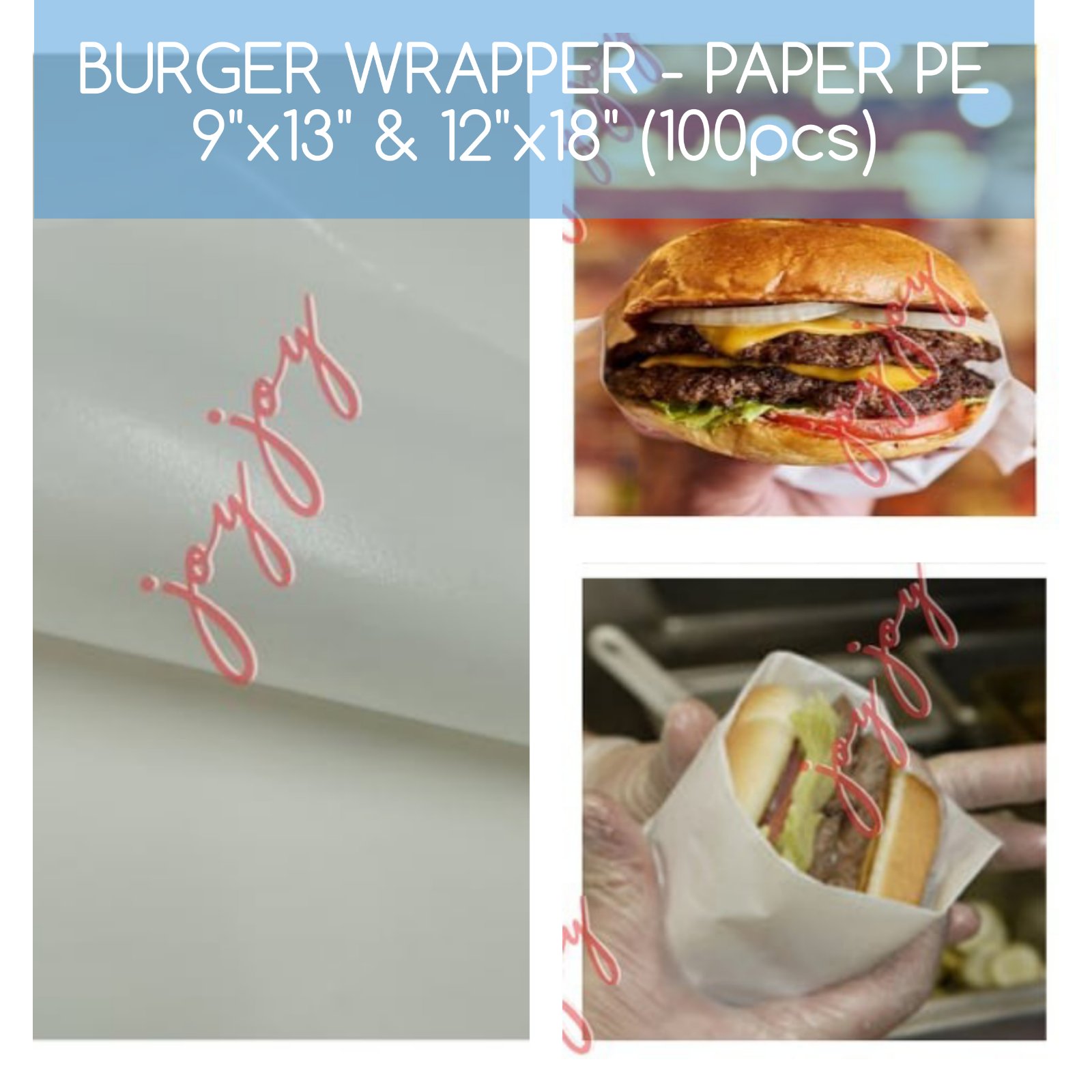 Burger Wrapper - Paper PE (9"x13") 100pcs | Lazada PH