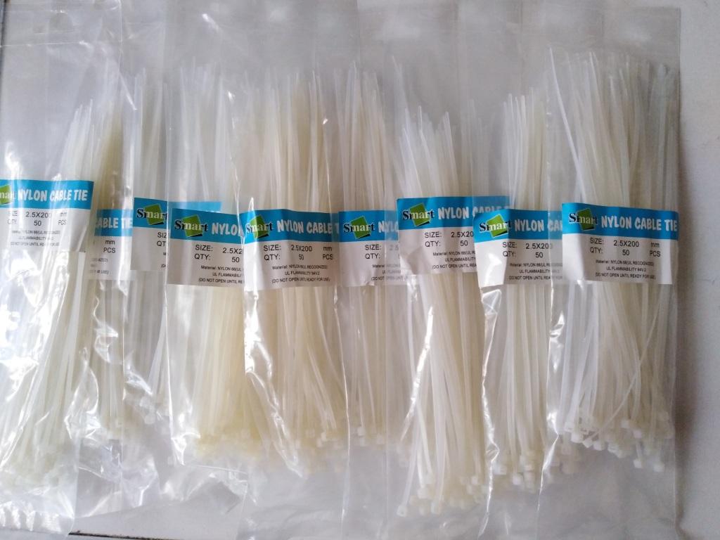 Nylon Cable Tie - 2.5 x 200mm x 50 pcs. plus free 50 pcs more = 100 pcs ...