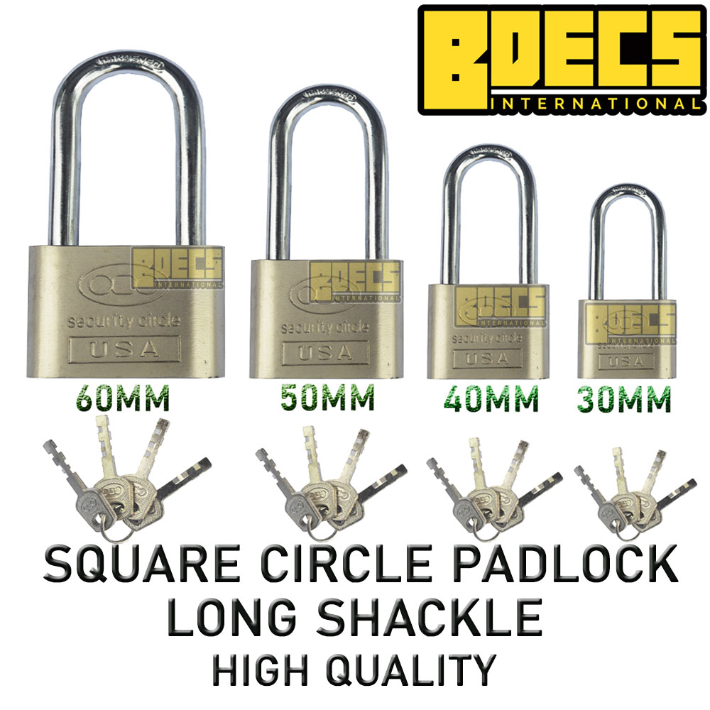 Padlock Security Circle Square Circle Heavy Duty hardened steel Long ...