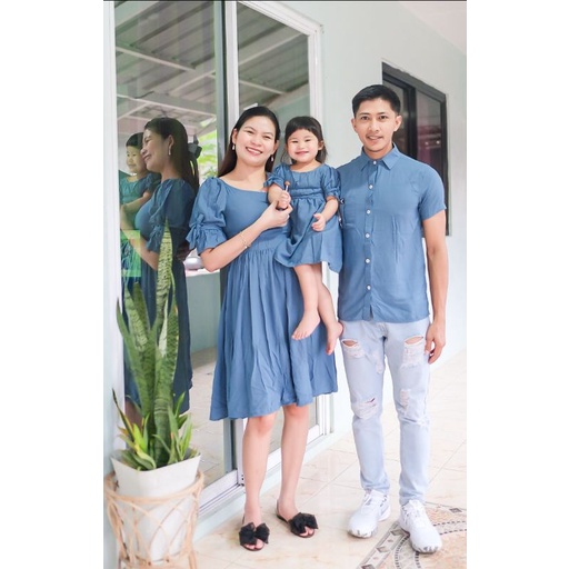 KAYISH DUSTY BLUE FAMILY SET/ TWINNING SET FOR WHOLE FAMILY OOTD ...
