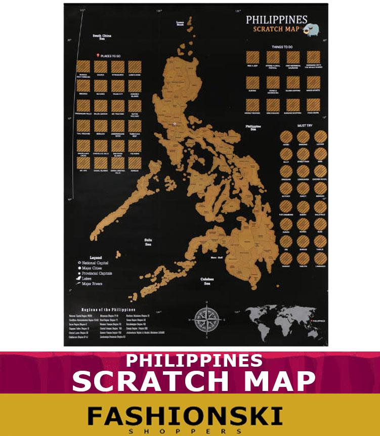 Philippines Scratch Map | Lazada PH