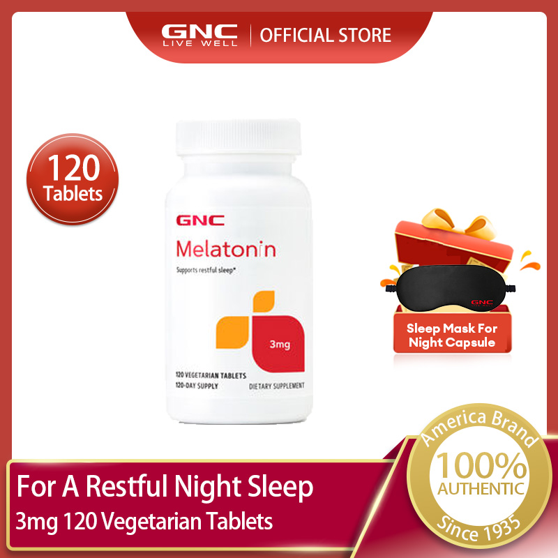 [NEW LAUNCH] GNC Melatonine 3mg 120 Vegetarian tablets: For A Restful ...
