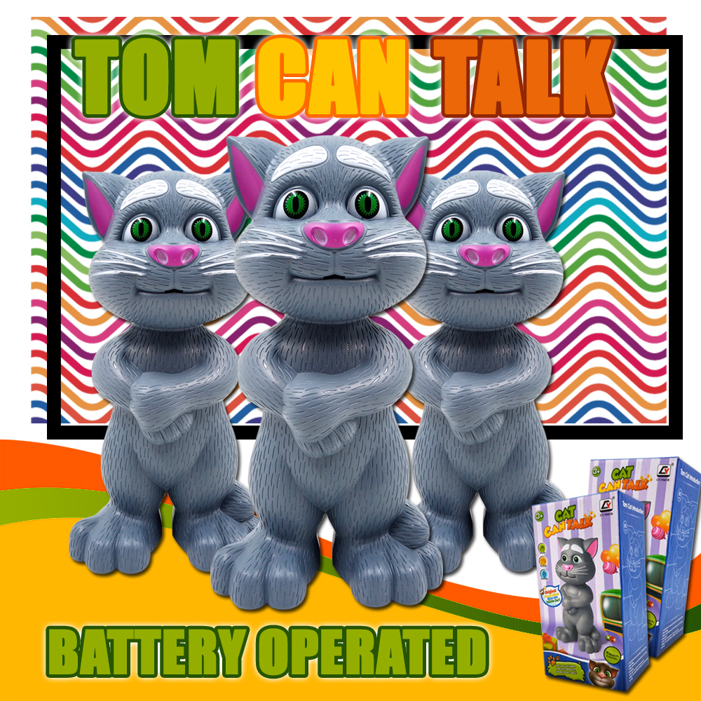 TALKING TOM Mini Touch to Speak Battery Operated with Responding LED ...