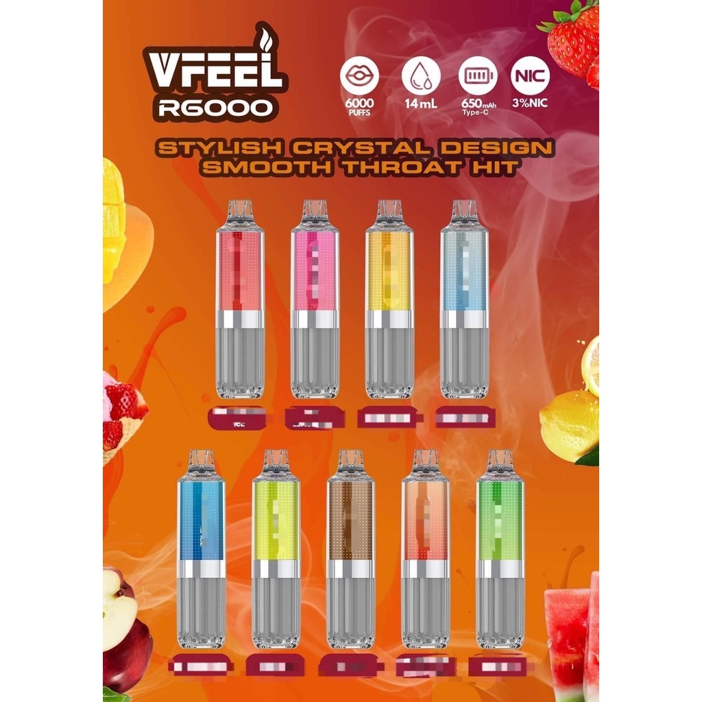 Vfeel r6000 Disposable Pod Up To 6000 Puffs legit 14ml 3 | Lazada PH