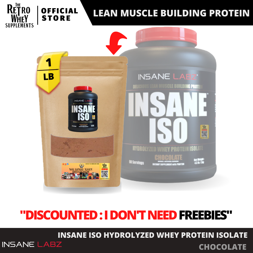 Insane ISO Whey Isolate 1LB (Retail Pack) Choose Your FREE Kirkland Vit ...