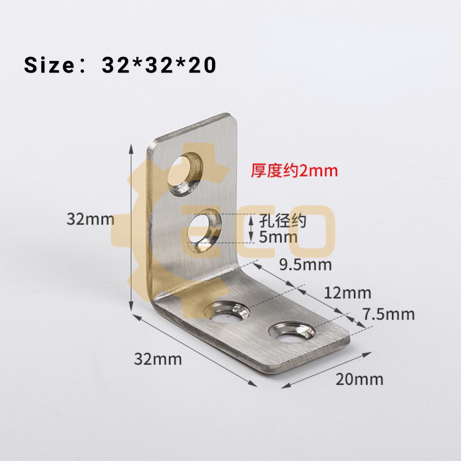 ECO 1pcs 304Stainless Steel Angle bracket L bracket Right Angle bracket ...