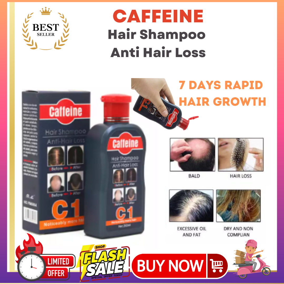 💯 C1 Anti Hair Loss Shampoo Hair Grower For Thinning Hair With Natural ...