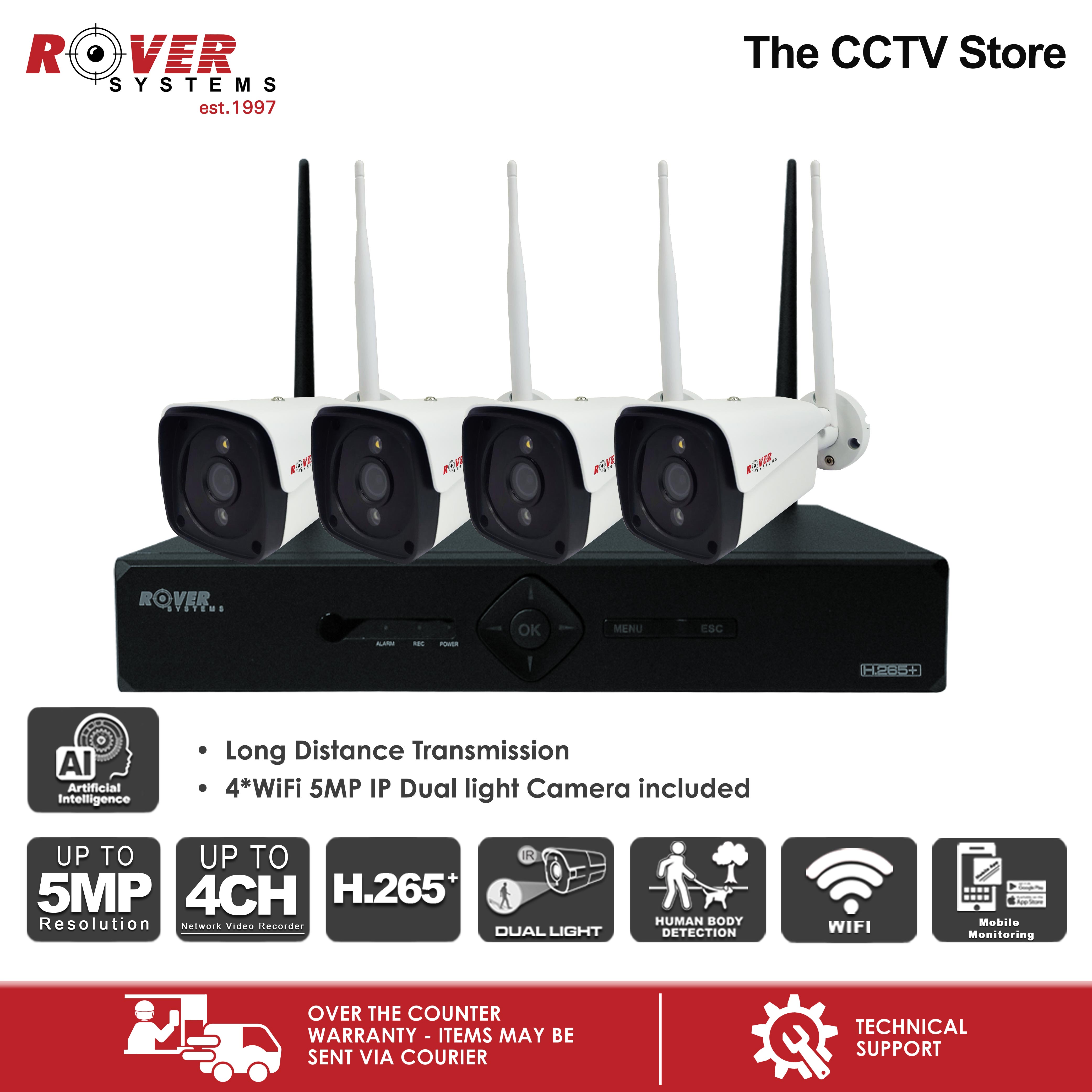 [ NEW ARRIVAL ] Rover Systems 5MP Wi-Fi NVR Kit Long Distance ...