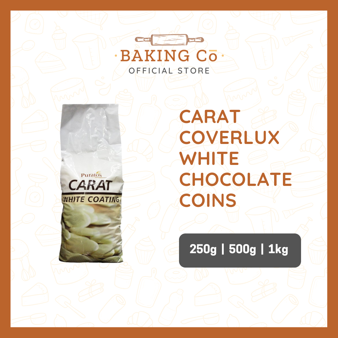 Puratos Carat Coverlux White Chocolate Compound Coins - 250g/500g/1kg ...