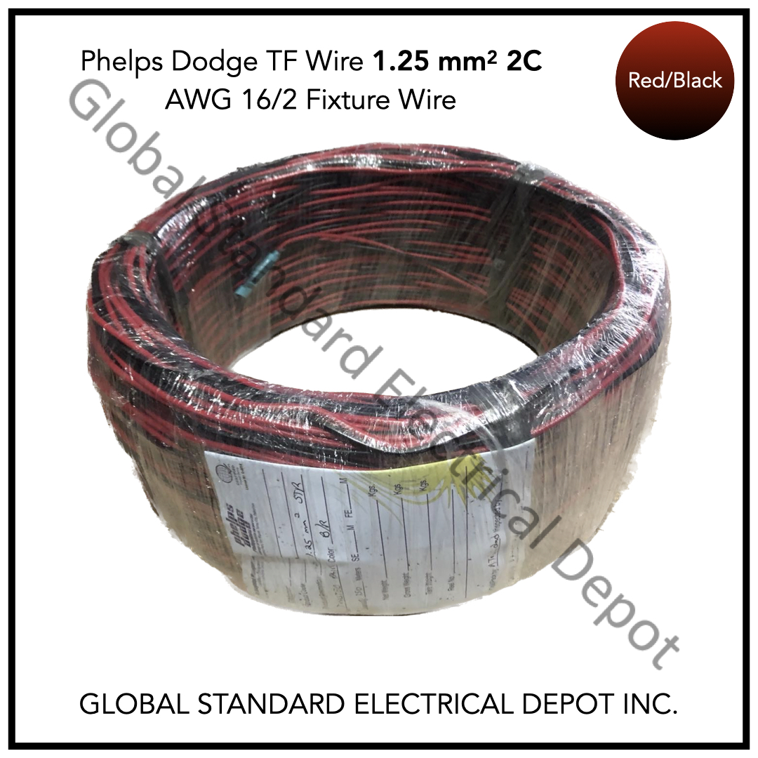 Phelps Dodge Fixture Wire TF Twisted Pair 1.25 mm2 (#16) 2C [150 METERS] | Lazada PH