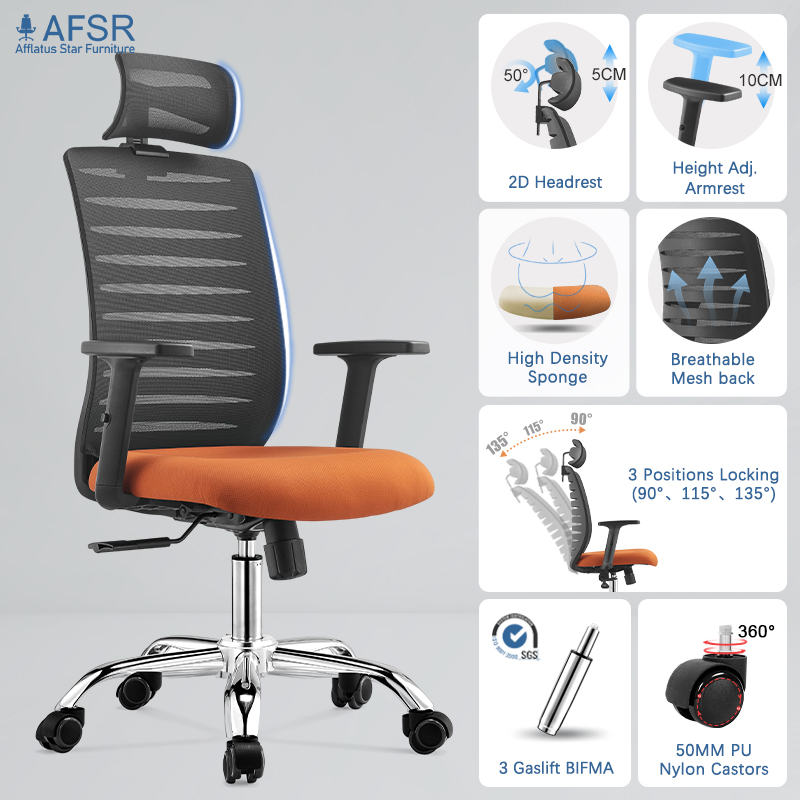 AFSR Ergonomic Chair High Back Work Chair Office Home Comfortable ...