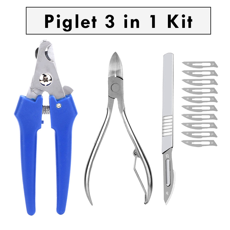 3 in 1 Piglet Kit Pig tail cutter + Piglets teeth nipper + Pig ...