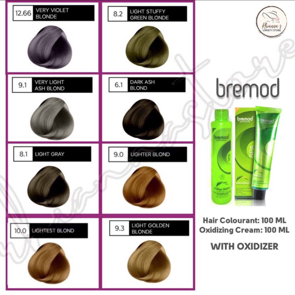 Bremod hair color (8.1- Light gray) with oxidizer | Lazada PH