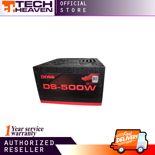 DOSS DR-500W 80+ ATX SWITCHING POWER SUPPLY W/BOX (BLACK) | Lazada PH