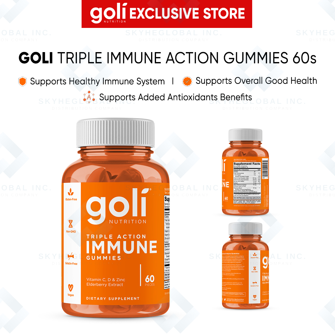 Goli Nutrition Triple Action Immune 60 pcs Gummies EXP: | Lazada PH