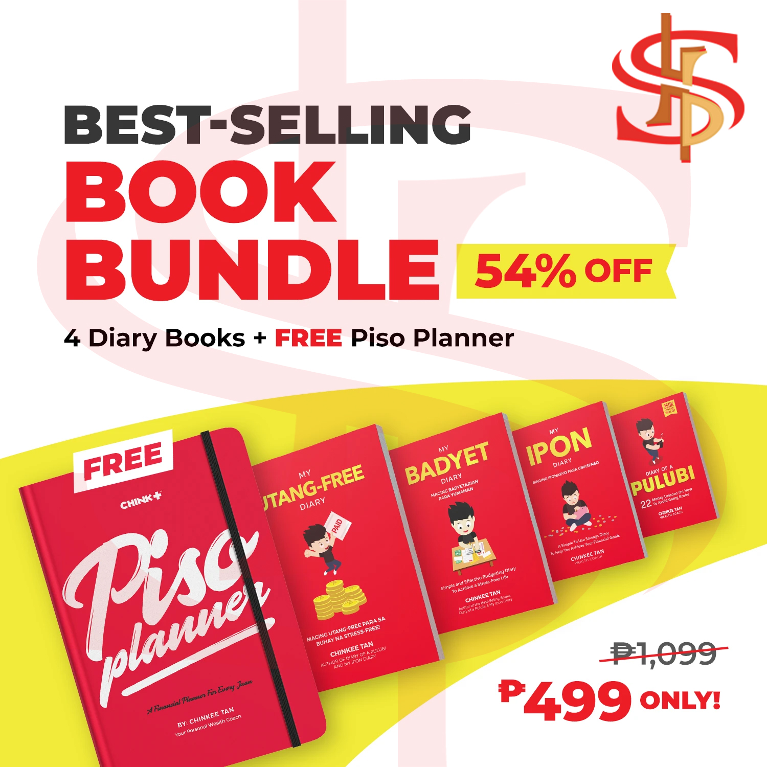 Piso Planner plus Ipon Box & 4 FREE Diary Books - Iponaryo Planner Kit 2.0 by Chinkee Tan (My ...