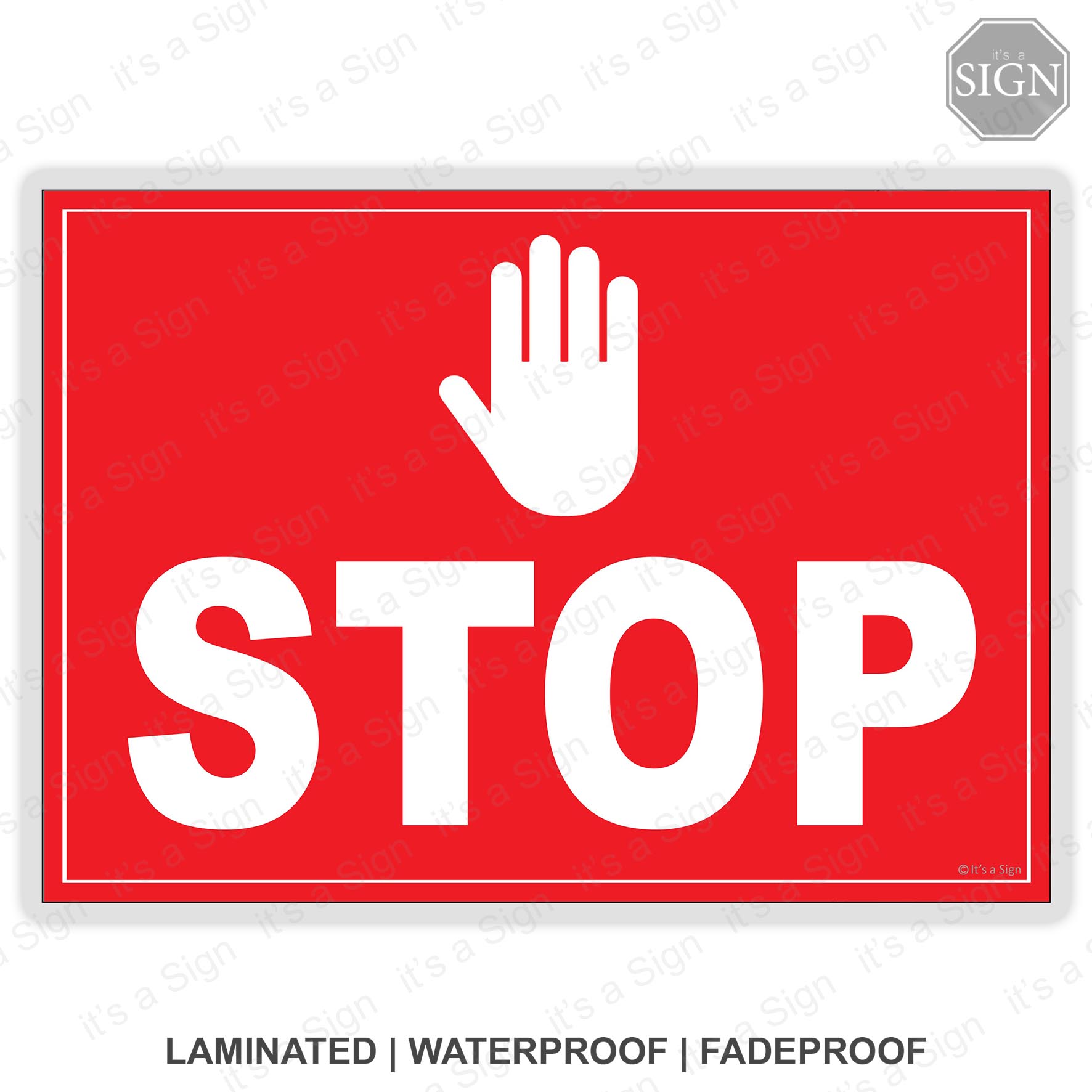 Stop Sign - Laminated Signage Label - A4 Size | Lazada PH