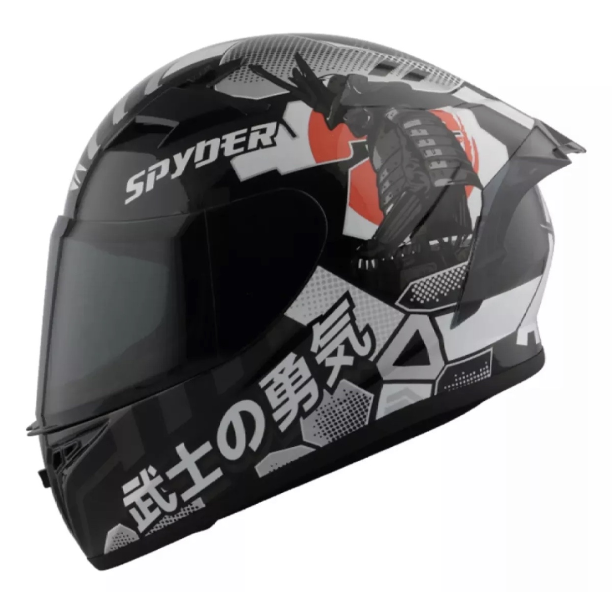 SPYDER PHOENIX+ BLACK WHITE RONIN FULL FACE HELMET | Lazada PH