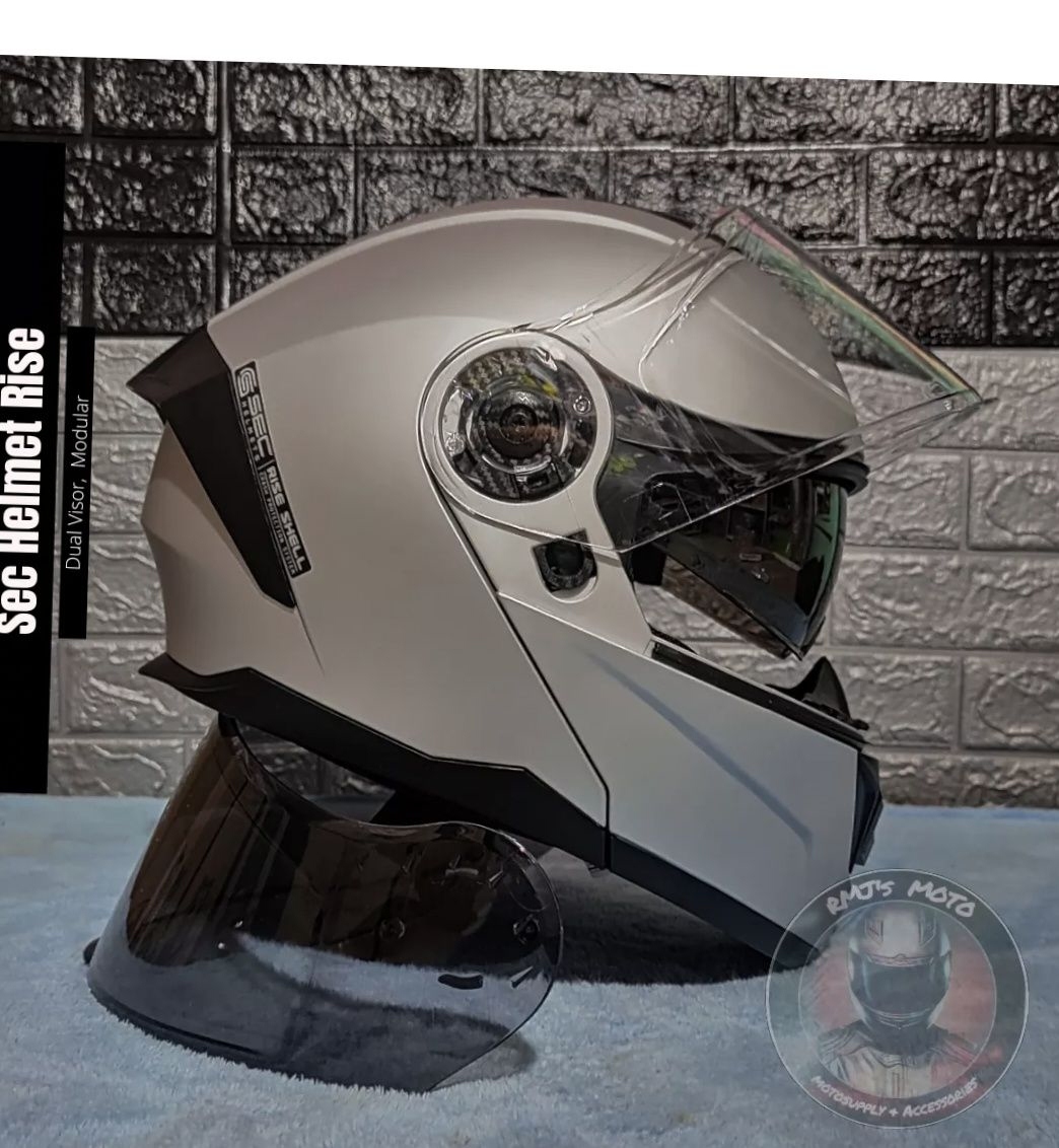 【Spot goods】 SEC RISE MODUL DUAL VISOR FREE LENS AND SPOILER | Lazada PH