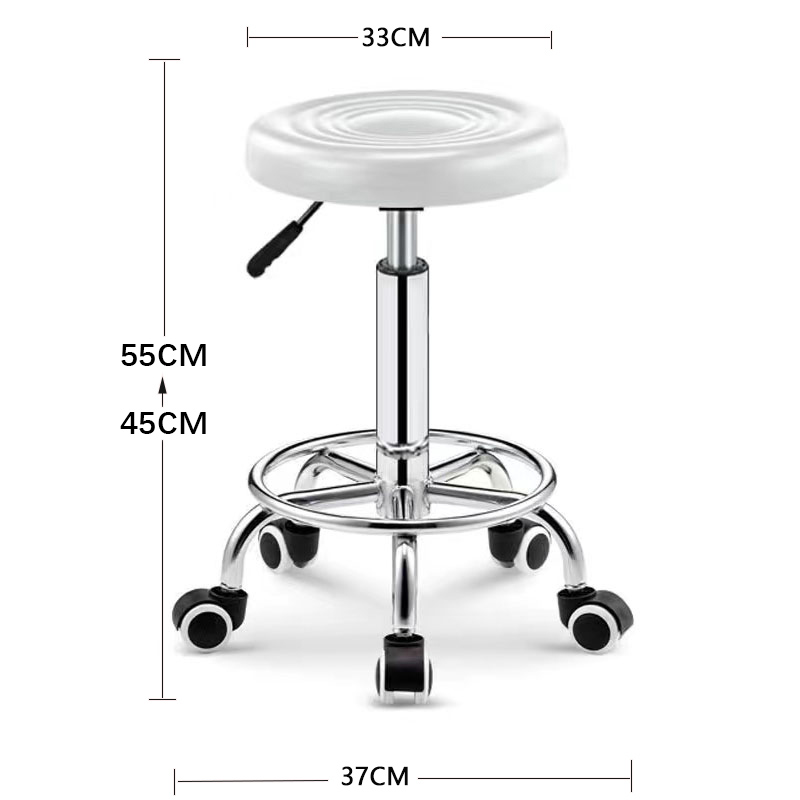 Nordic Salon Stool Bar Stool SPA Stylist Hydraulic Stool Chair Round ...