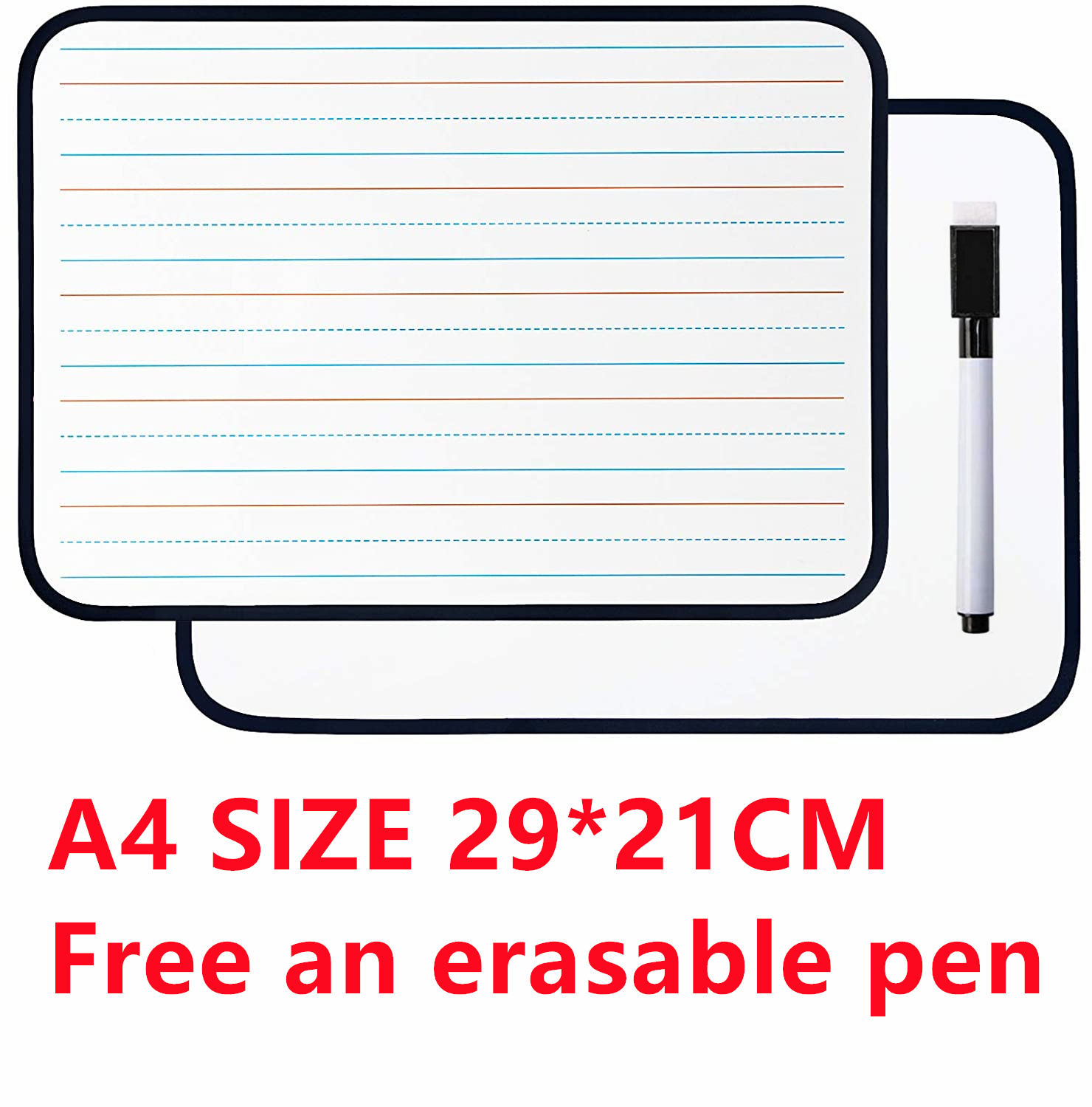 white board for kids A4 size 29*21cm Reusable whiteboard with lines ...