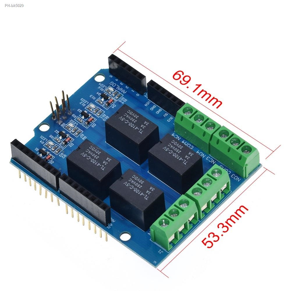 ℡☃ 4 channel 5v relay shield module Four channel relay control board ...