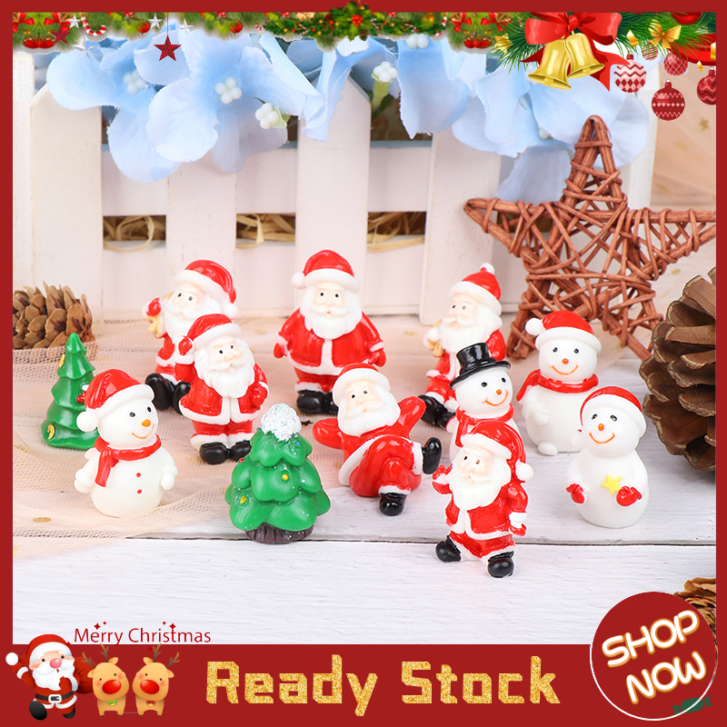 UG Christmas Tree Snowman DIY Miniature Garden Decor Santa Claus Micro ...