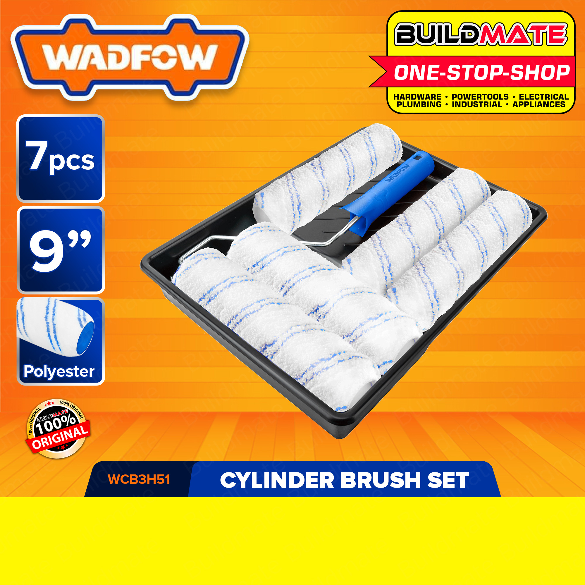 WADFOW Cylinder Brush 7in1 SET Paint Roller Brush Set Suitable For ...