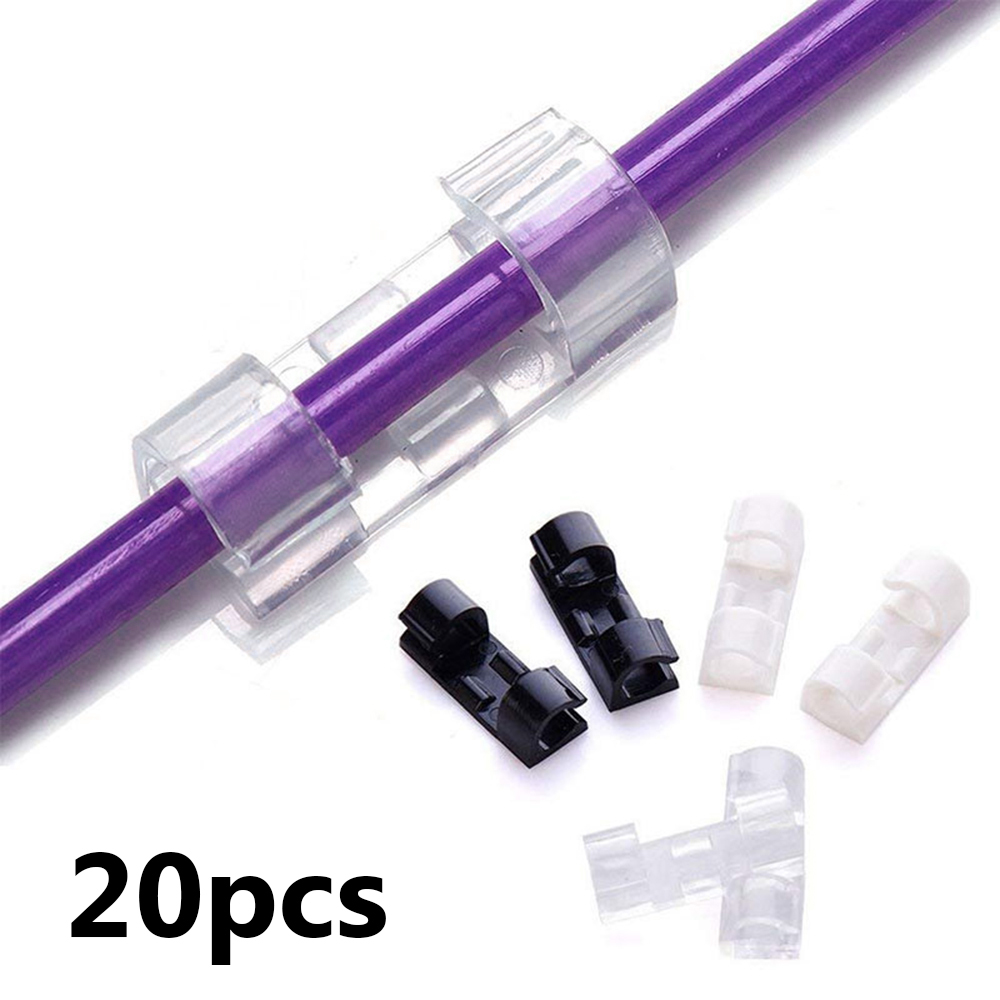 20pcs Cable Clips Organizer Self-Adhesive Cord Management Wire Holder ...