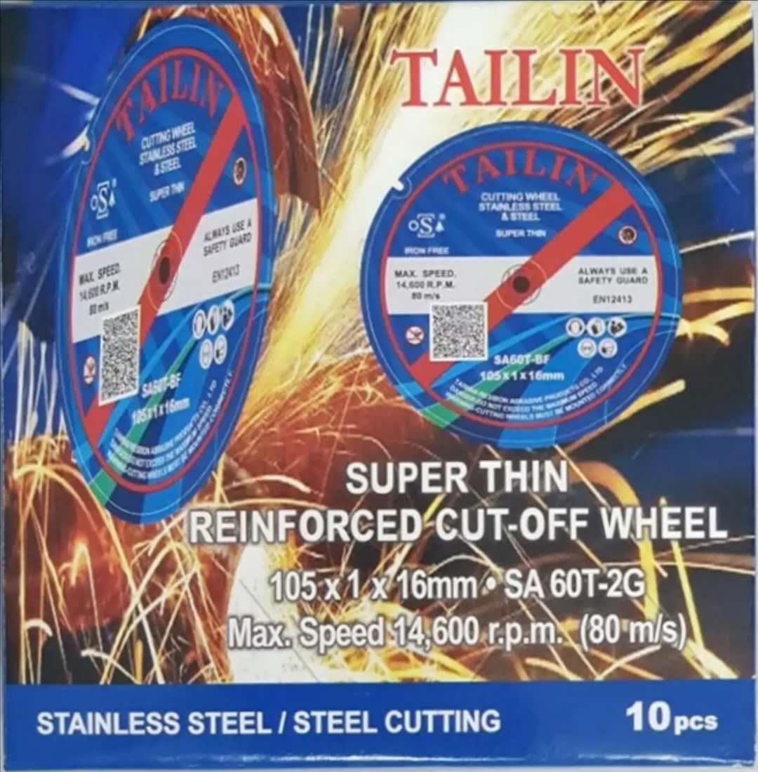 Tailin Super Thin Cutting Disc 4 for Stainless Steel & Metal 10 pcs ...