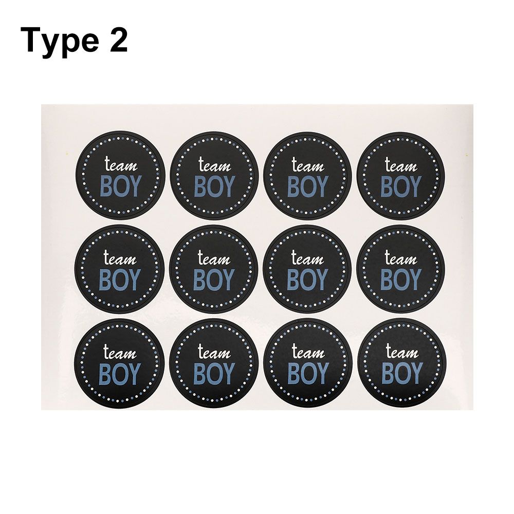 PRETTY MJ 120PCS Round Its A Boy/Girl Pink/Blue Package Decoration Team ...