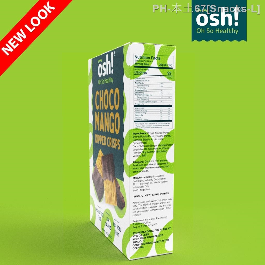Snacks-L OSH! Dipped Crisps Choco Mango 100g | Lazada PH
