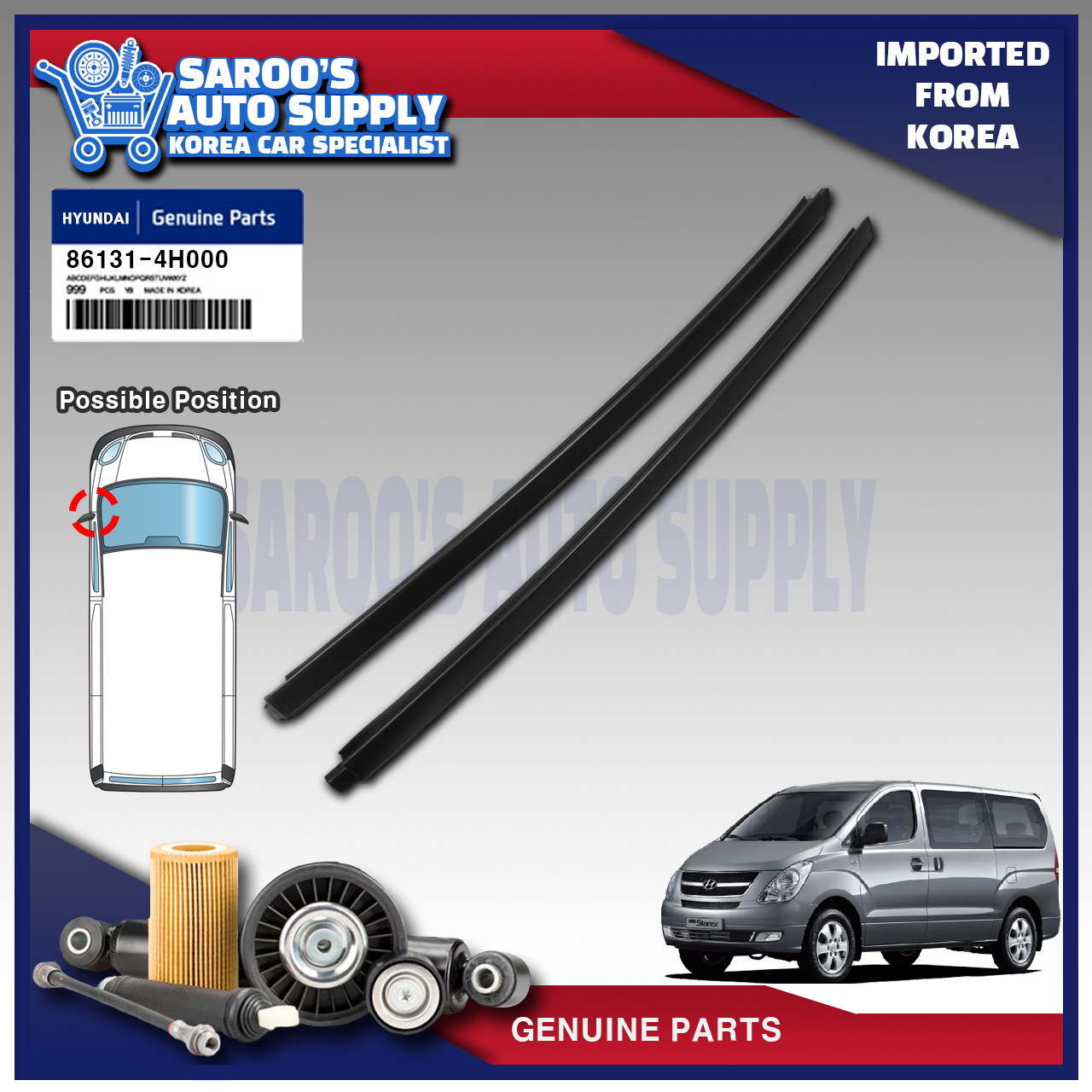 [1pcs][Genuine] Windshield Moulding / windscreen moulding For Hyundai ...