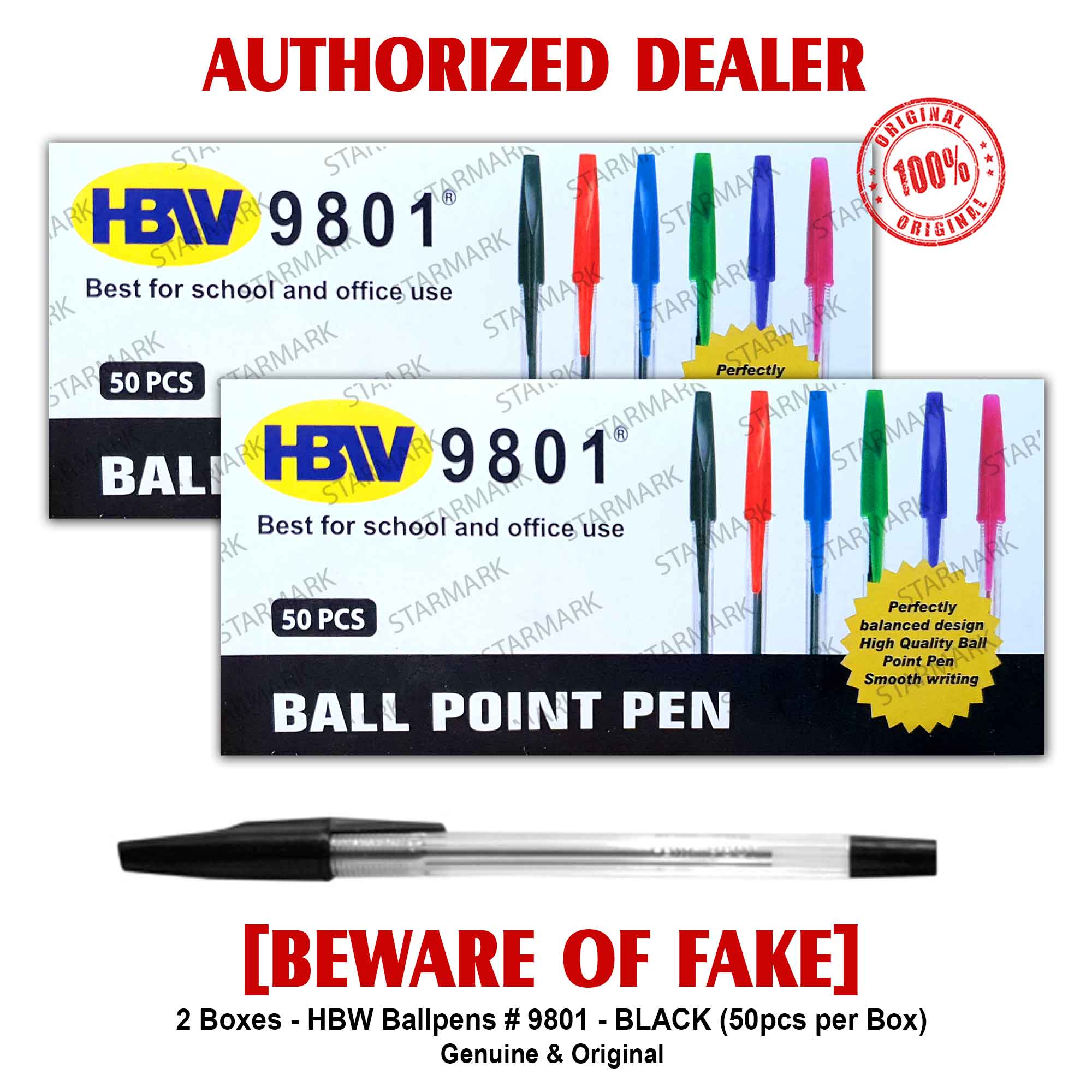 HBW Ballpen 9801 Ballpens BLACK BLUE RED 50 Pcs Per Box Ball Pen Ball HBW Ballpen 9801 Ballpens BLACK BLUE RED 50 Pcs Per Box Ball Pen Ball