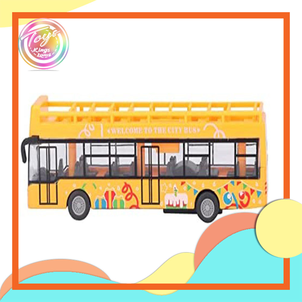 Toys Kingsland Large open door bus toy model children boy toy car bus ...