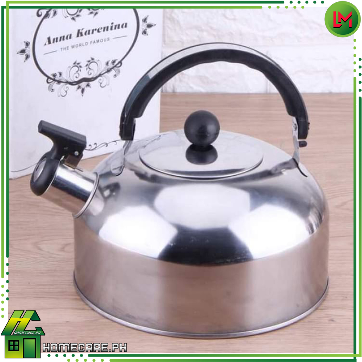 HOMECARE PH. Stainless Steel Whistling Kettle Flat Base Sound Potted ...
